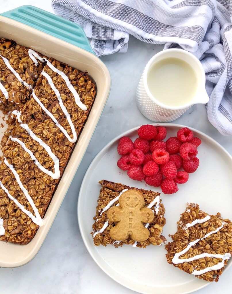 Easy Gingerbread Baked Oatmeal Recipe (Dairy Free & Egg Free)
