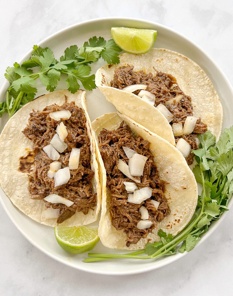 Slow Cooker Barbacoa Street Tacos - The Urben Life